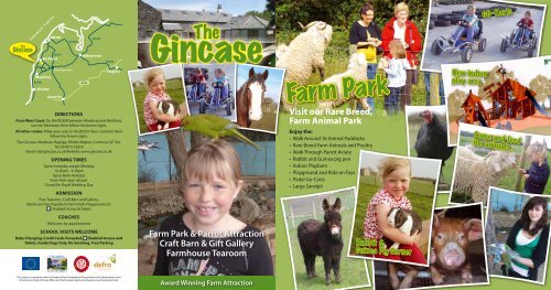 The Gincase Farm Park - Days Out Leaflets