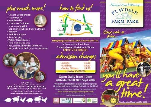 Playdale Farm Park - Days Out Leaflets