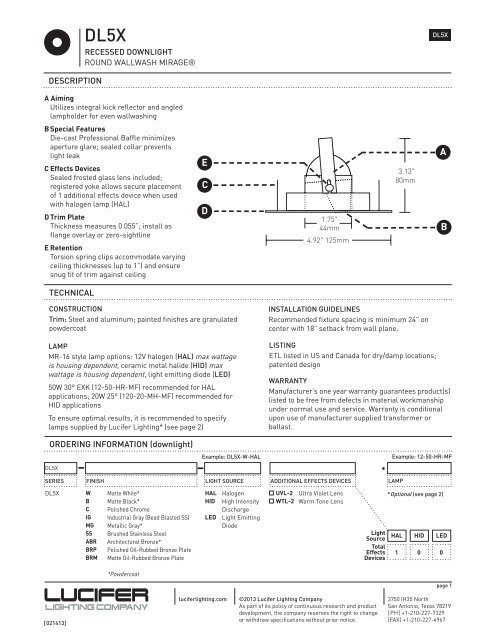 Download Spec Sheet - Lucifer Lighting