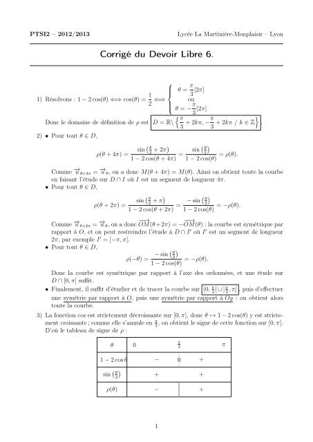 CorrigÃ© du Devoir Libre 6.