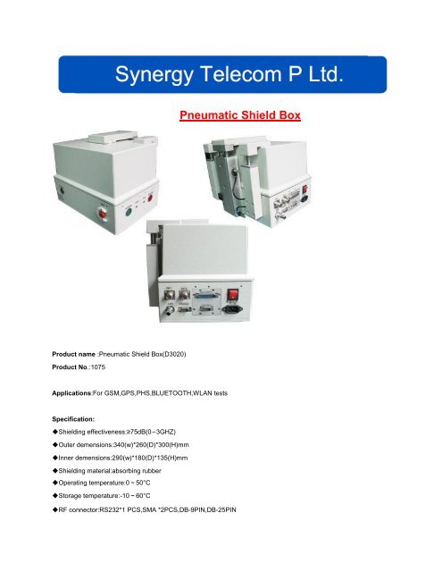 Pneumatic Shield Box