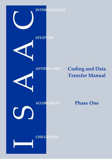 ISAAC Manual Section 1 - The International Study of Asthma and ...