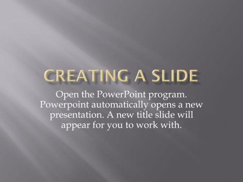 POWERPOINT PRESENTATION