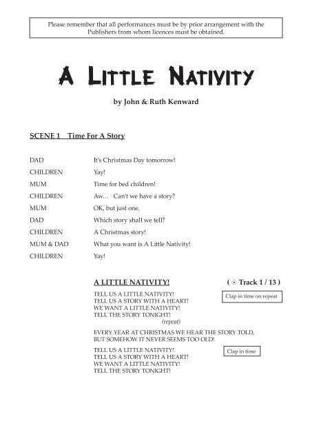 A Little Nativity - Script Sample