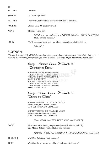 Tudoor Banquet script sample