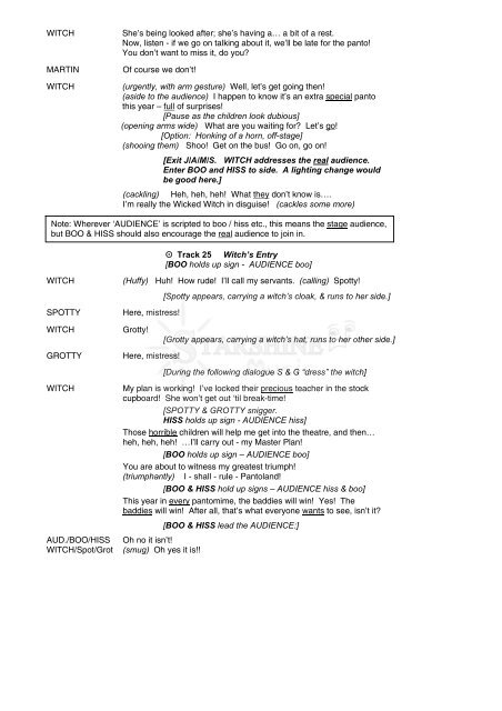 Panto Pandemonium script sample