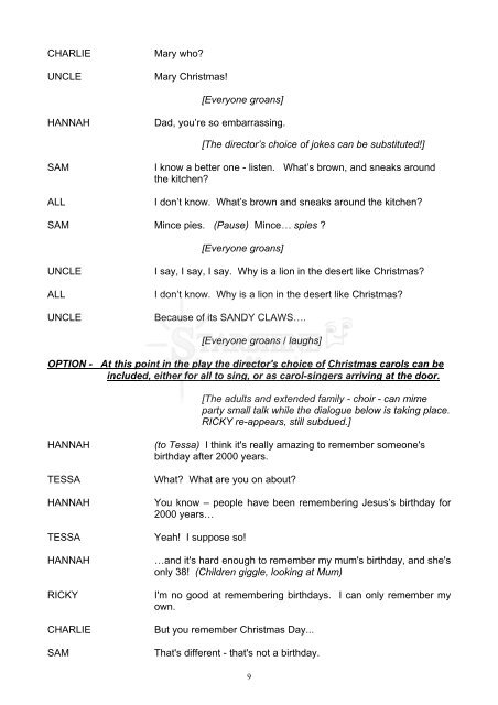 Miracle Child script sample