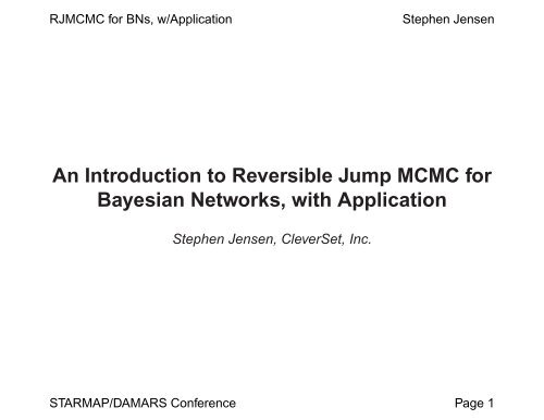 An Introduction to Reversible Jump MCMC for Bayesian Networks ...