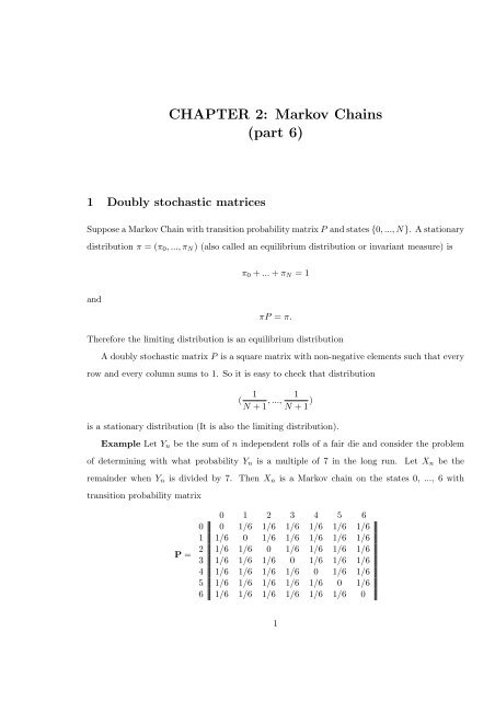 Chapter 2 Markov Chains Part 6