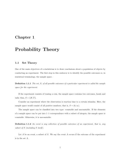 Probability Theory