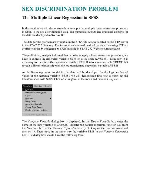 Multiple Regression In Spss 