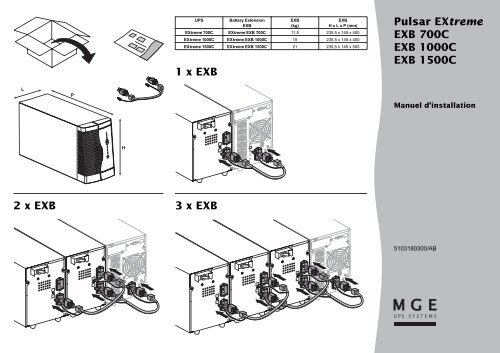 Pulsar EXtreme EXB 700C EXB 1000C EXB 1500C - Onduleurs