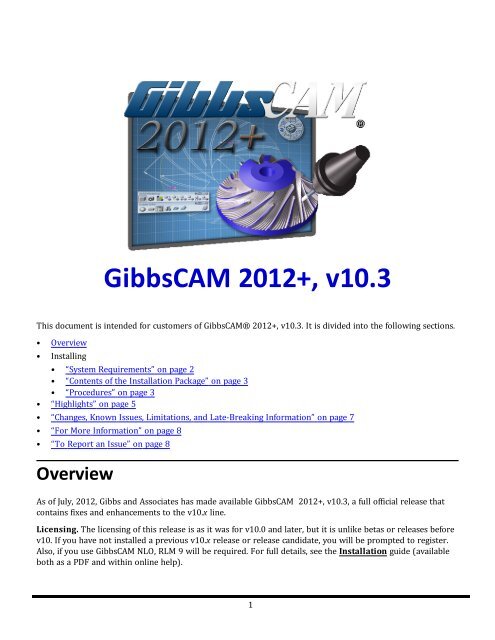 GibbsCAM 2012+, v10.3