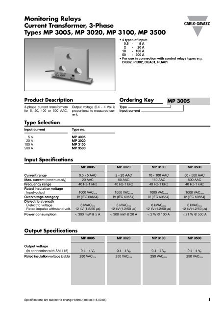 MP Current Transformer 3 Phase