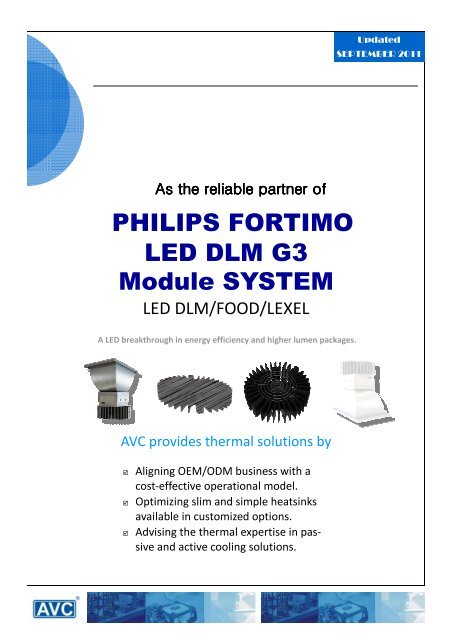 PHILIPS FORTIMO LED DLM G3 Module SYSTEM - AVC