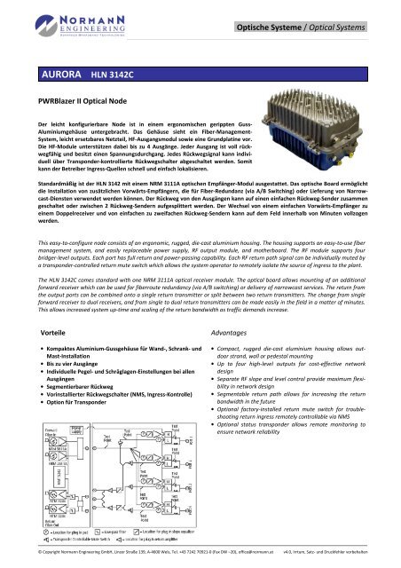 Datasheet - Normann Engineering