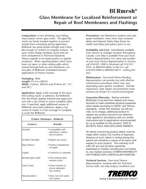 BURmesh - Tremco Roofing