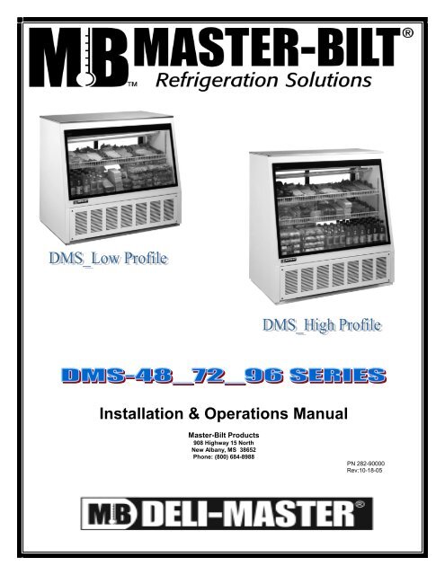 Installation & Operations Manual - Master-Bilt