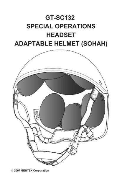 gt-sc132 special operations headset adaptable helmet (sohah)