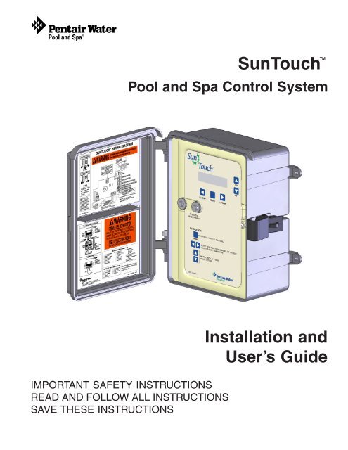 SunTouch User's Guide (Rev A) - Patio Pools & Spas
