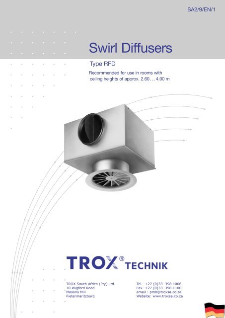 SWIRL DIFFUSER RFD SA-2-9-EN-1.indd - TROX