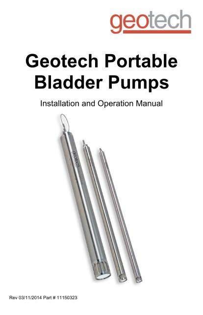 Geotech Portable Bladder Pump Manual - Geotech Environmental ...