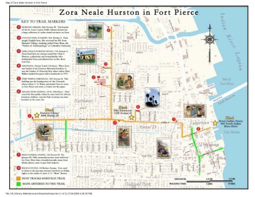 Map of Zora Neale Hurston in Fort Pierce - St. Lucie County