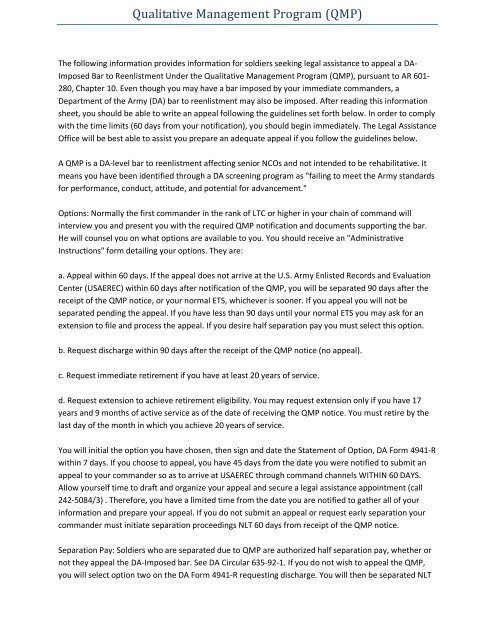 Qualitative Management Program (QMP) - Leader Development for ...