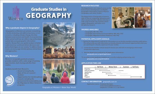 brochure - Geography, Department of