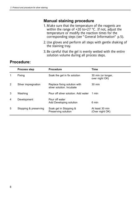 3. Protocol and procedure