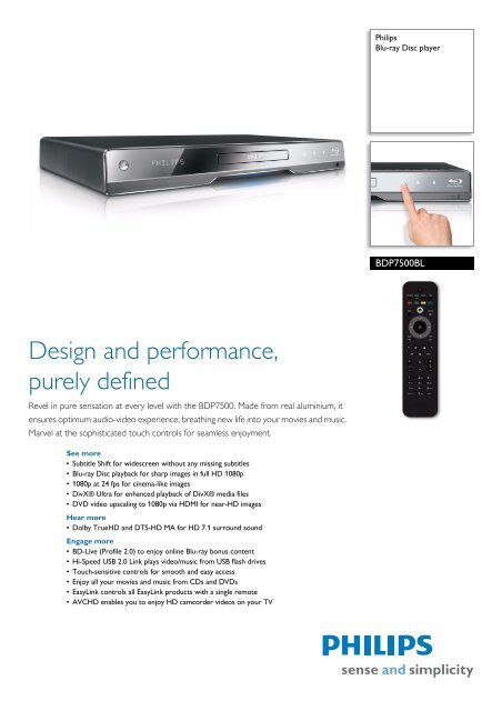 BDP7500BL/12 Philips Blu-ray Disc player - Al Ghandi Electronics