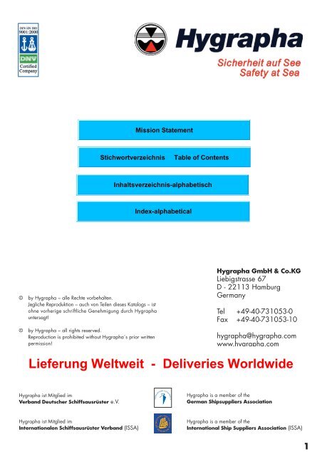 HYGRAPHA CATALOGUE