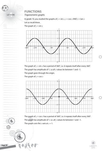 MATHS Lesson 4 Graphs and Functions GR 11