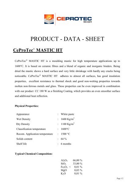 PRODUCT - DATA - SHEET