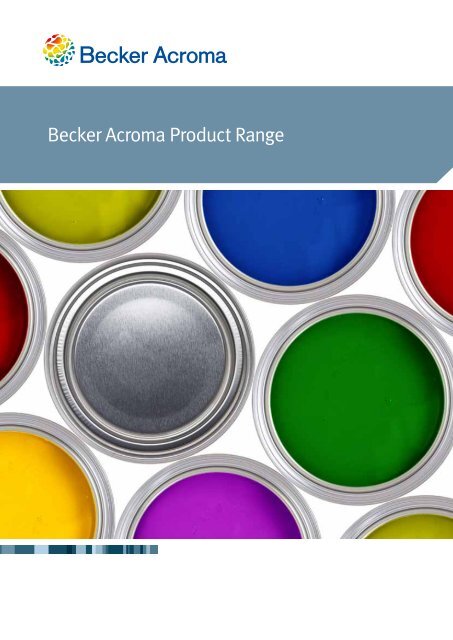 Becker Acroma Product Range