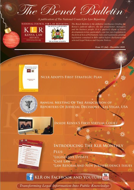 Bench Bulletin - Issue 13 - Kenya Law Reports