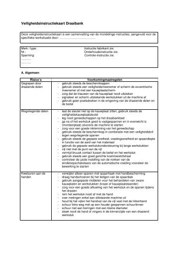 Veiligheidsinstructiekaart Magazines