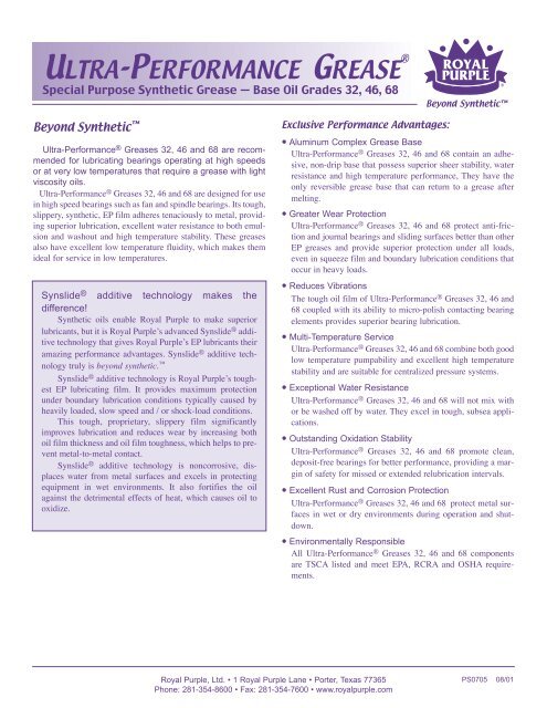 ULTRA-PERFORMANCE GREASE - Ro-quip.com