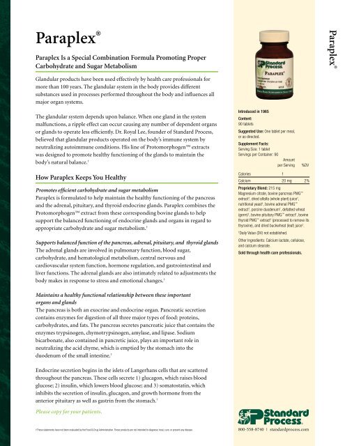 ParaplexÂ® - Standard Process