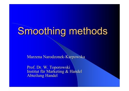 Smoothing methods