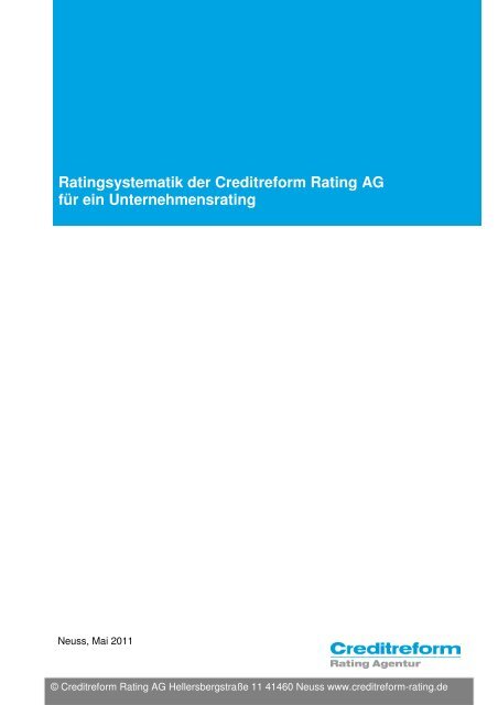 Ratingsystematik Der Creditreform Rating AG Für Ein ...