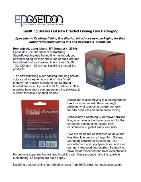 KastKing Breaks Out New Braided Fishing Line Packaging