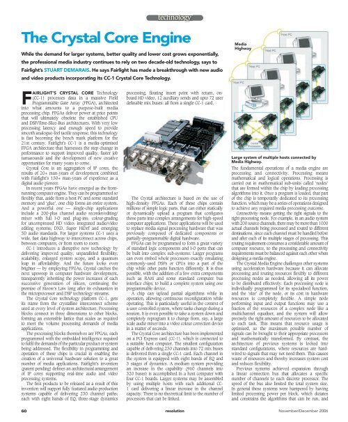 The crystal core engine - Resolution
