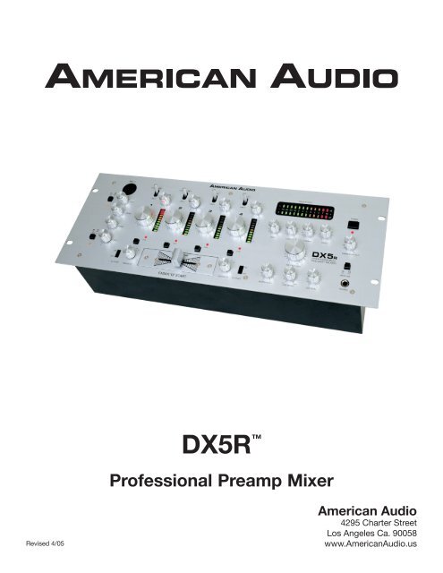 DX5R™ Professional Preamp Mixer American Audio
