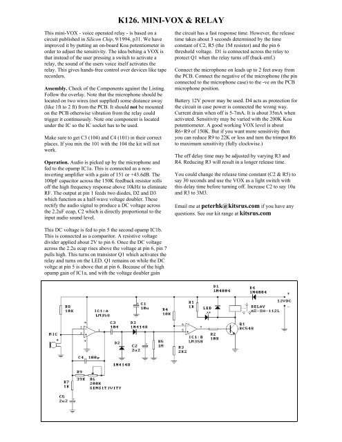 K126. MINI-VOX & RELAY - Kitsrus