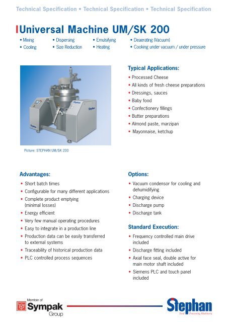 Universal Machine UM/SK 200 - Stephan