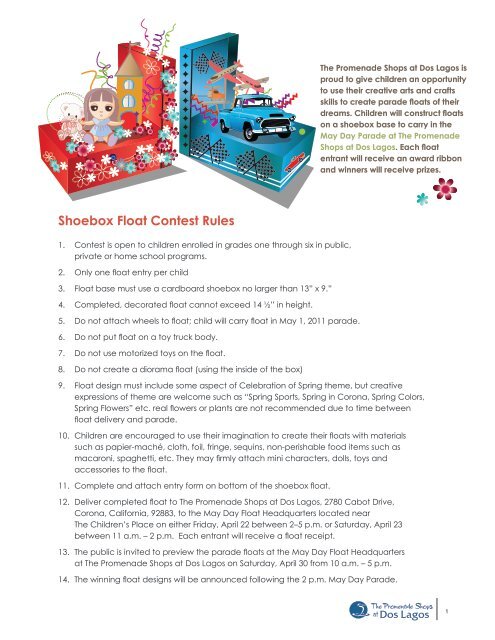 Shoebox Float Contest Rules