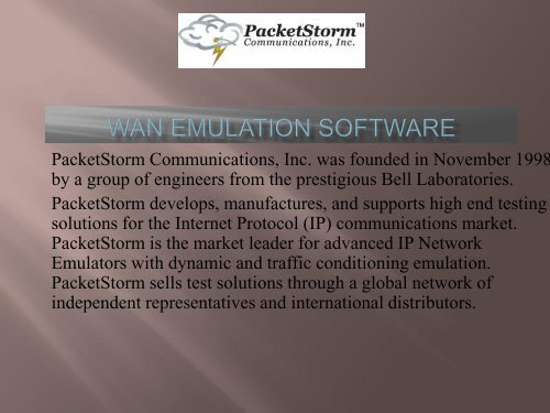 Wan Emulation Software
