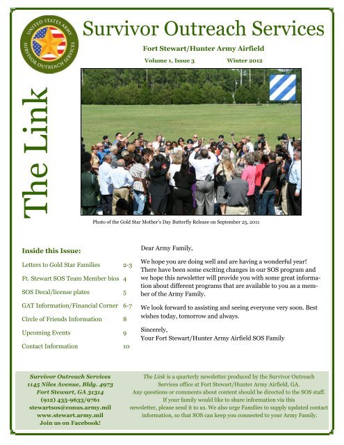 survivor outreach services newsletter - Fort Stewart - U.S. Army