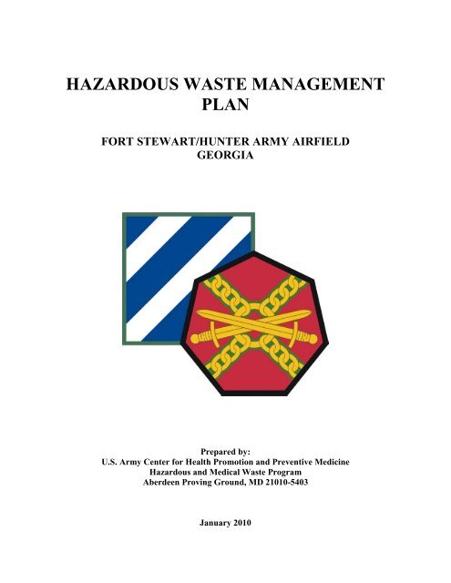 Hazardous Waste Management Plan - Fort Stewart - U.S. Army